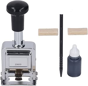 Amazon.com: 6 Wheel Zinc Alloy Automatic Numbering Machine with ...