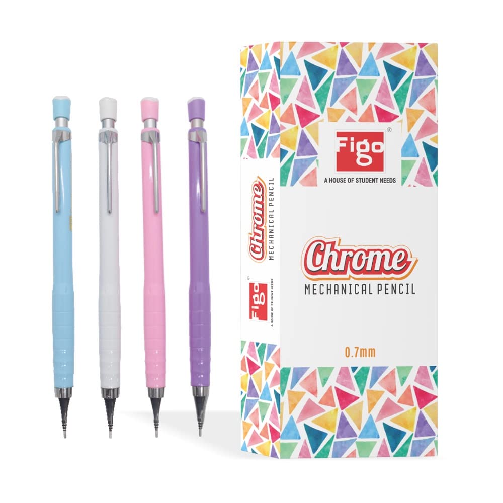 Figo Chrome 0.7mm Mechanical pencil | with Metal Body and Clip | 5 ...