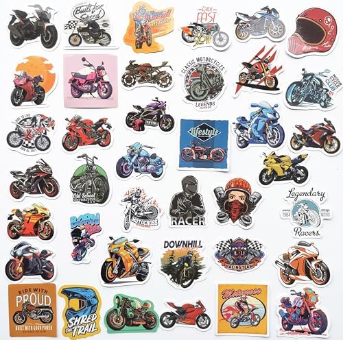 Amazon.com - 50PcsFunny Motorcycle Helmet Stickers Cool Dirt Bike ...