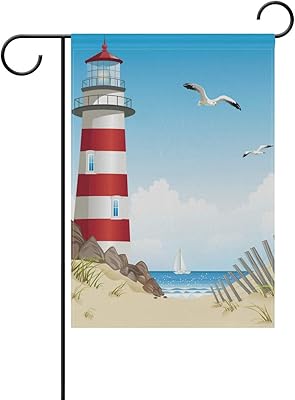 Sunset Lighthouse Summer Garden Flag Nautical 12.5" x 18" Briarwood Lane
