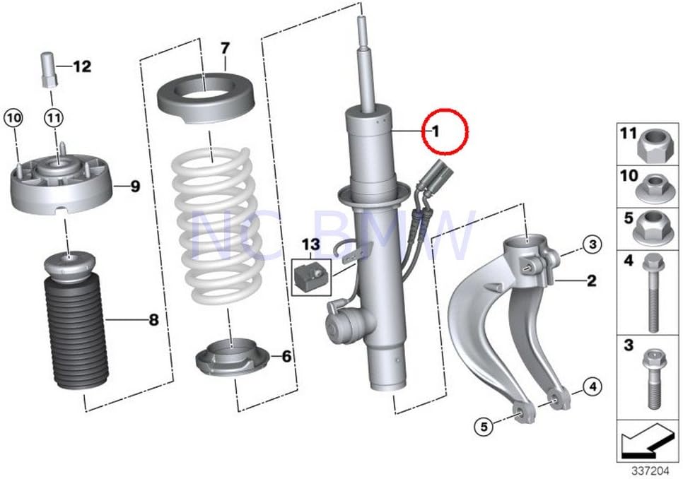 Amazon.com: BMW Genuine Left Front Spring Strut : Automotive
