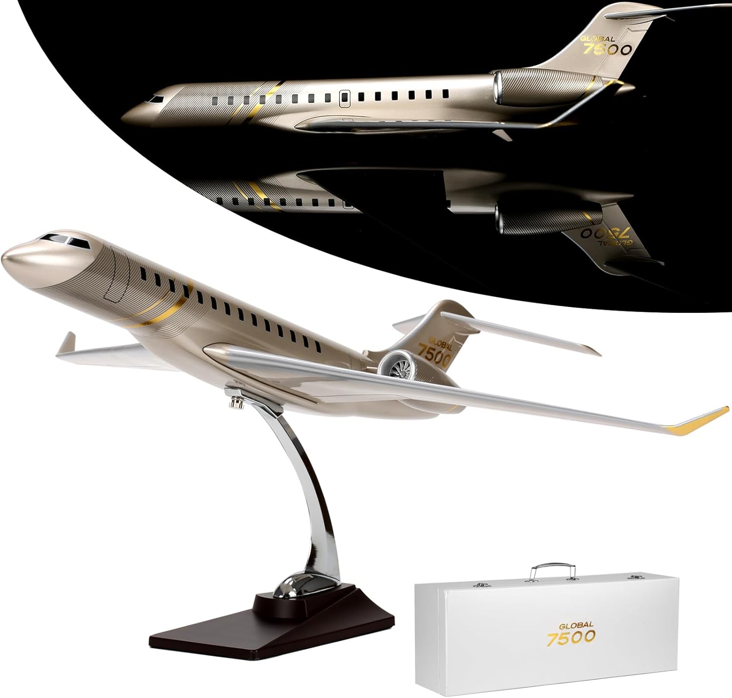 Amazon.com: XXLYY 1:72 Model Private Jet Bombardier Global 7500, Resin ...
