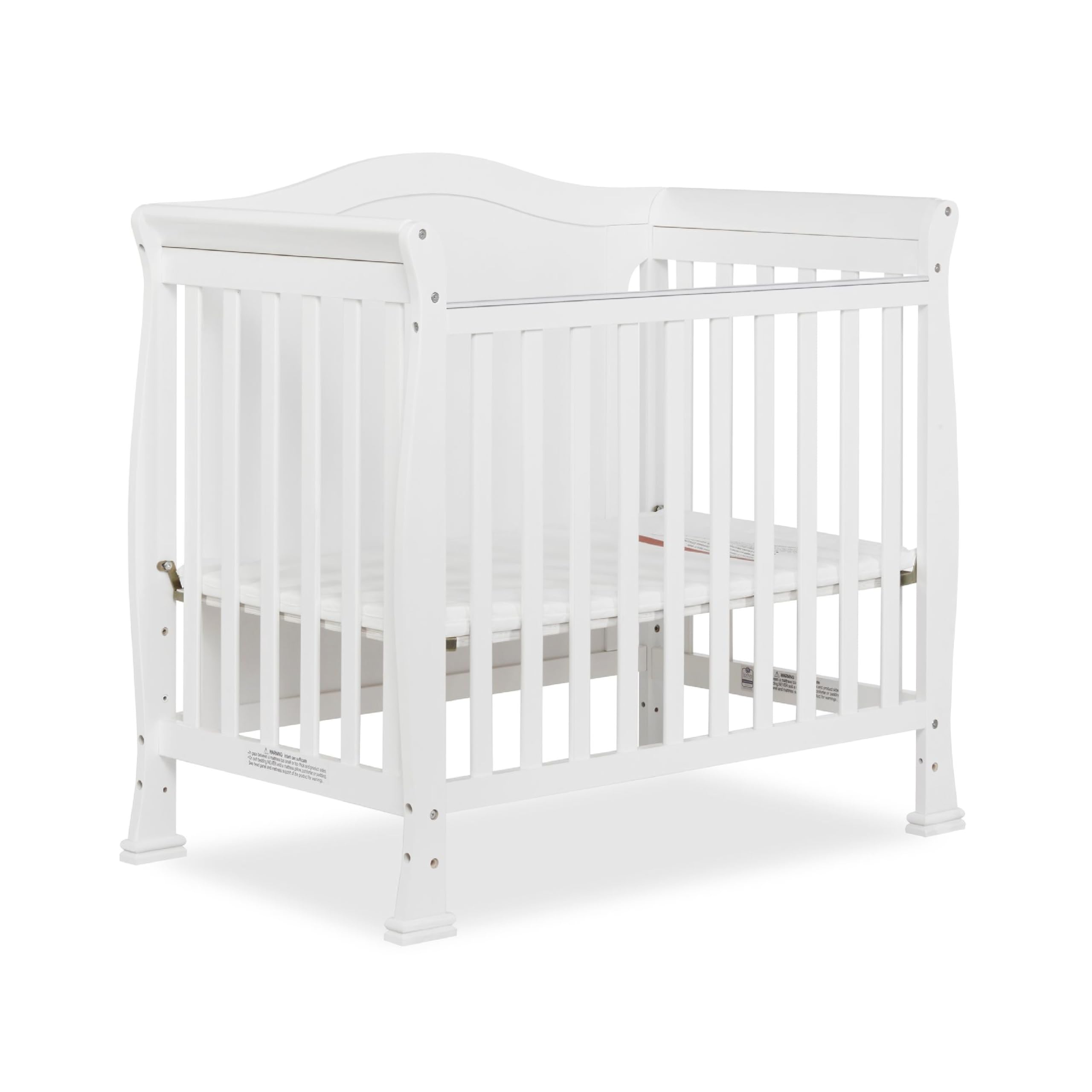 Addison Full Panel 4-in-1 Convertible Mini Crib in White, JPMA ...