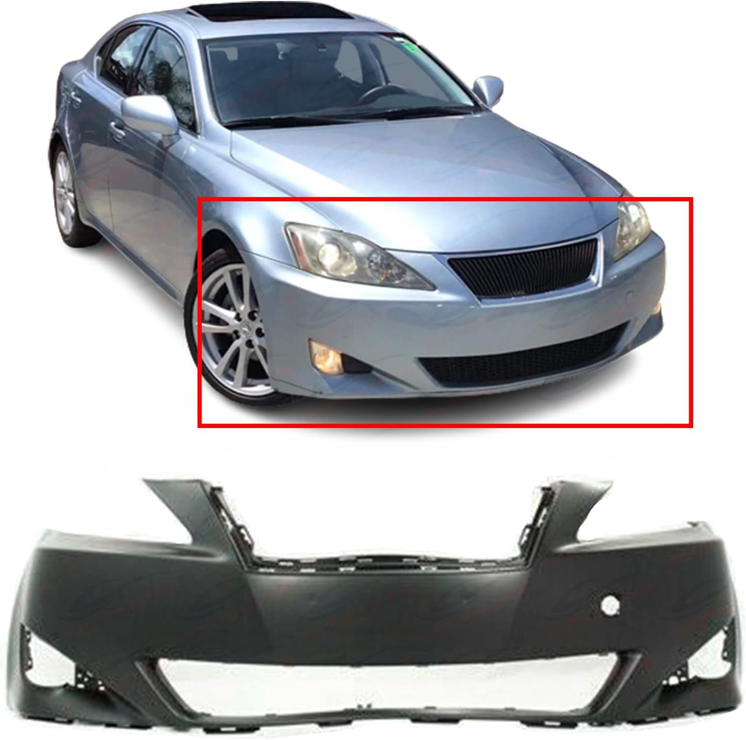 Amazon.com: FitParts Compatible With Front Bumper Cover 2006-2008 Lexus ...