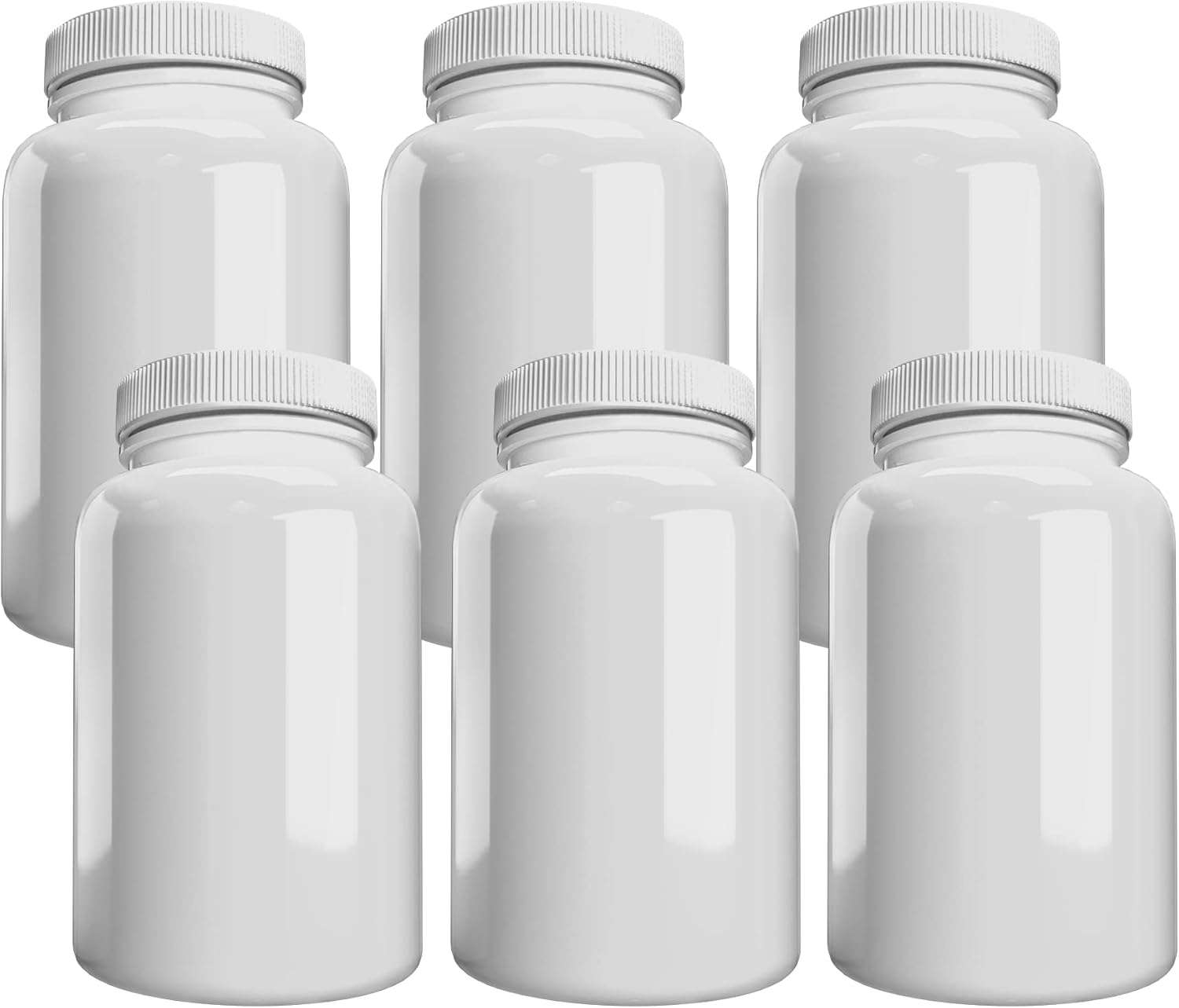 Amazon.com: Mountain West Company (6 Pack) White Pill Bottle with Lid ...