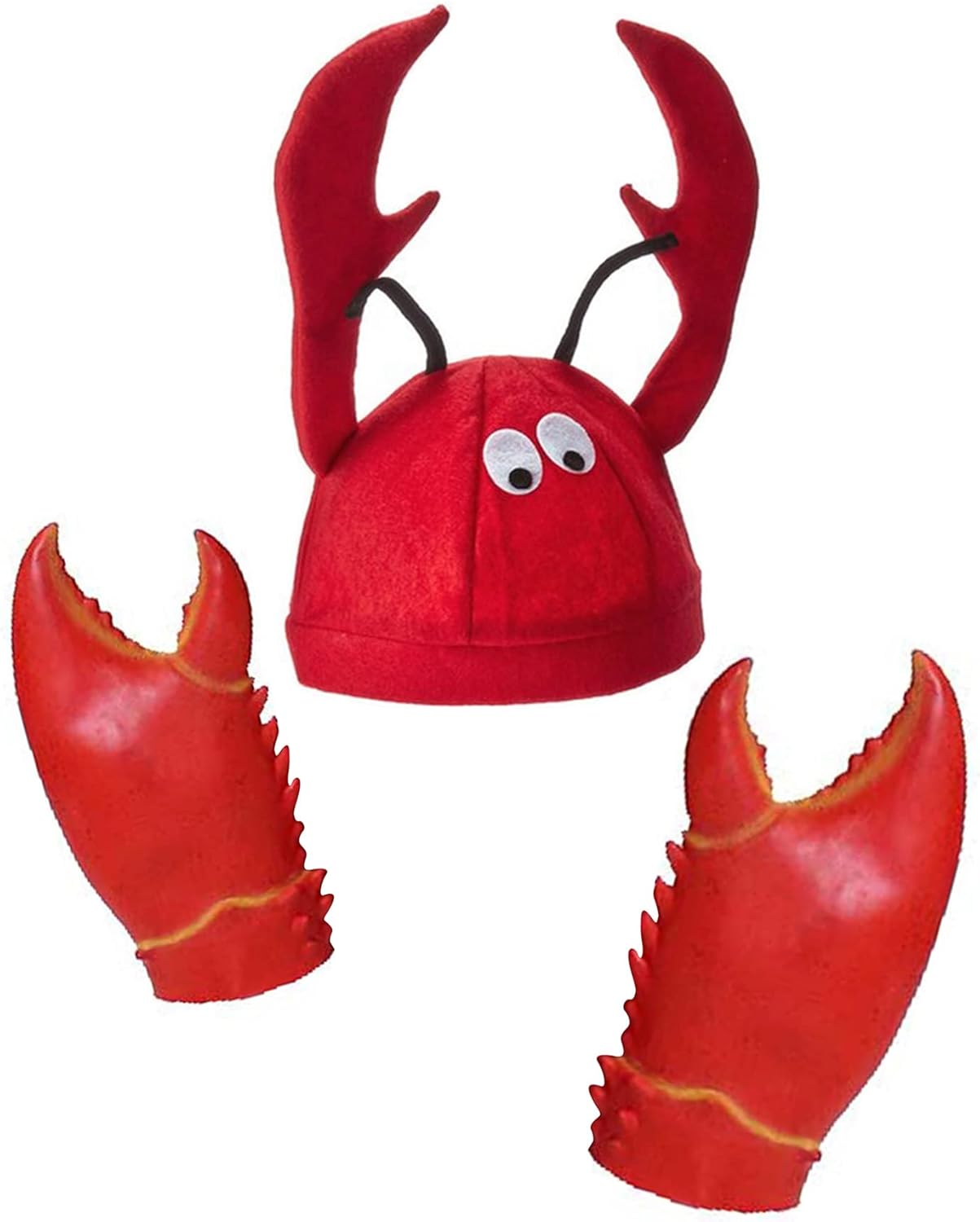 Amazon.com: Funny Crazy Lobster Hat with Crawfish Pliers, Latex Giant ...