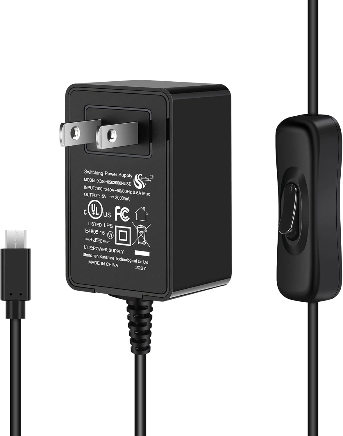 Amazon.com: [5V 3A UL Listed] iUniker Power Supply for Raspberry Pi 3 ...