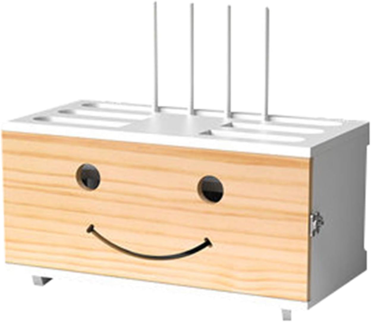 MNBVH WLAN Router Regal Wand Montage Holz WiFi Router Aufbewahrungsbox ...
