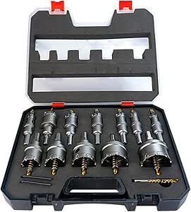 Amazon.co.jp: HXBEE Hole Saw Kit, 12 Pieces Carbide Hole Saw Kit with ...