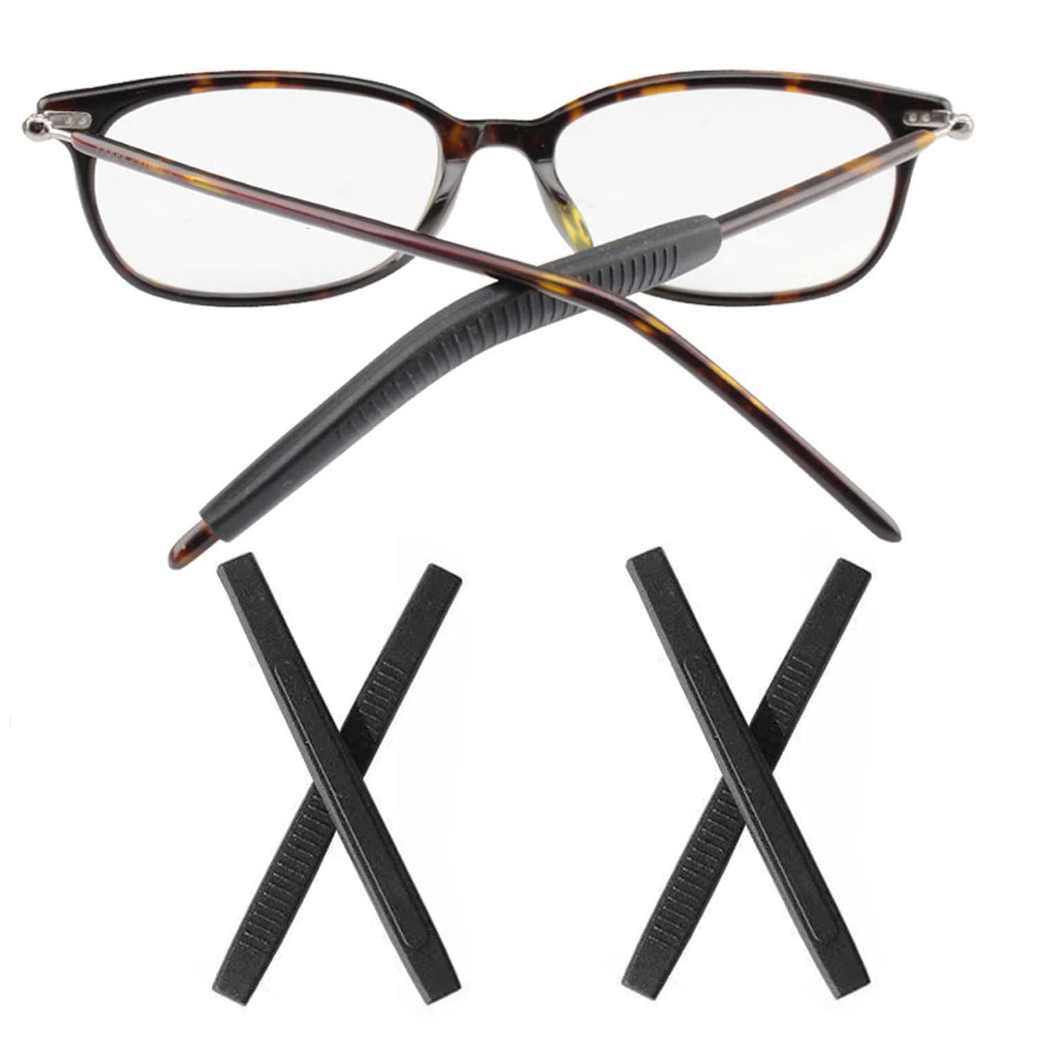 Amazon.com: Eyeglass End Tips Silicone Eye Glasses Temple Tips Anti ...