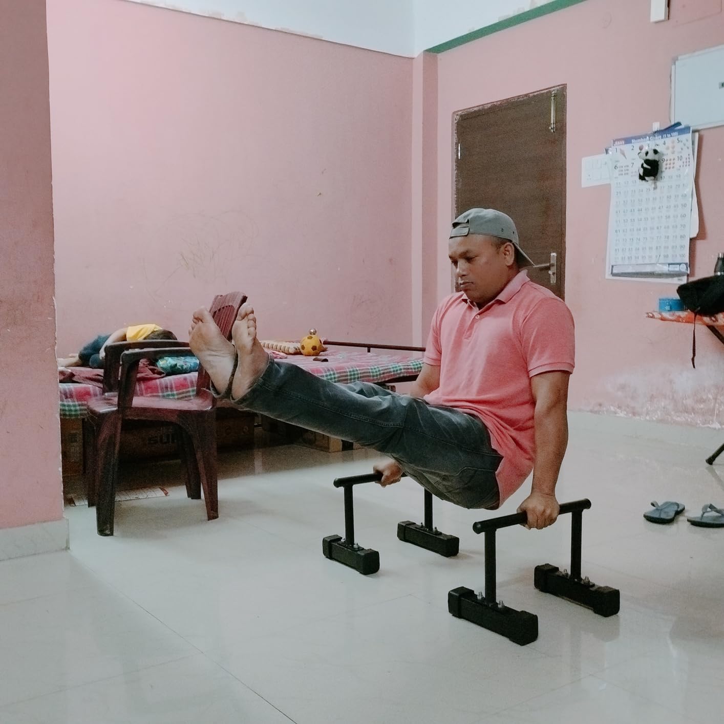 Buy FIRE FITNESS Parallettes for home gym equipment for men Dips Bars ...