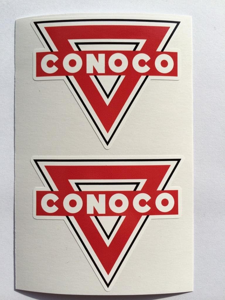 Amazon.com: 2 Conoco Gasoline Oil Die Cut Decals : Automotive