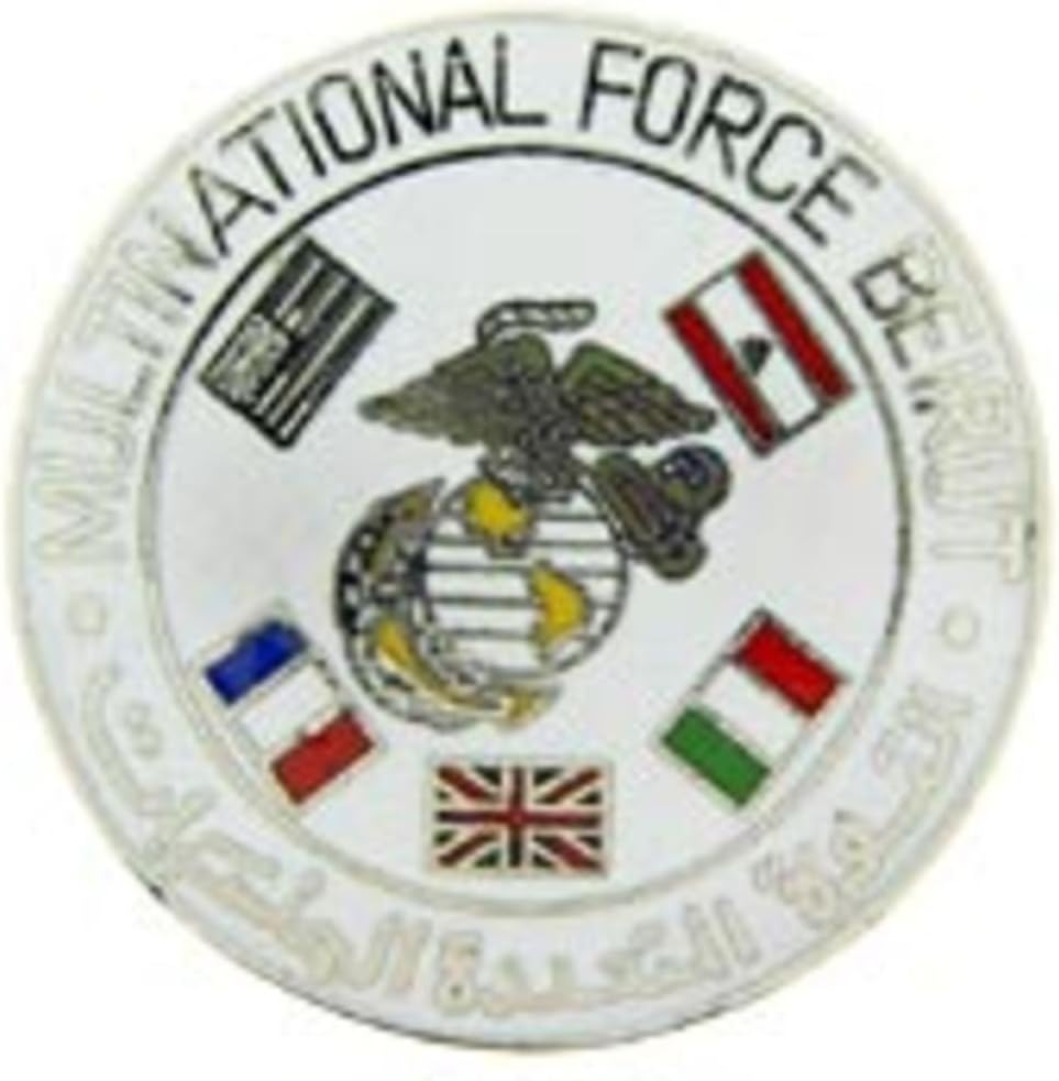 Amazon.com: U.S.M.C. Multinational Force Beirut Pin 1 1/2" : Clothing ...