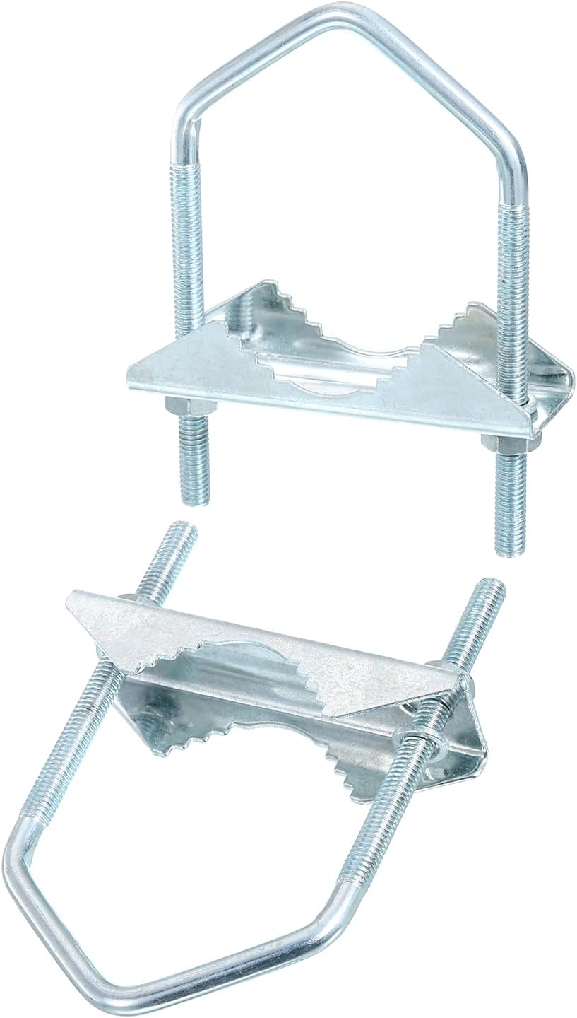 Amazon.com: uxcell Antenna Mast Clamp V Jaw Block with U Bolts Mount ...