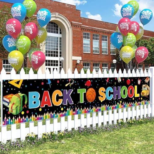 Amazon.com: Welcome Back to School Decoration Back to School Banner ...