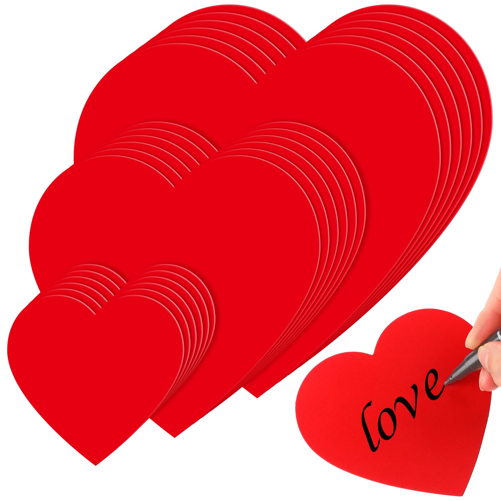 Snapklik.com : 108 Pcs Paper Hearts Cut Outs Large Valentines Day ...