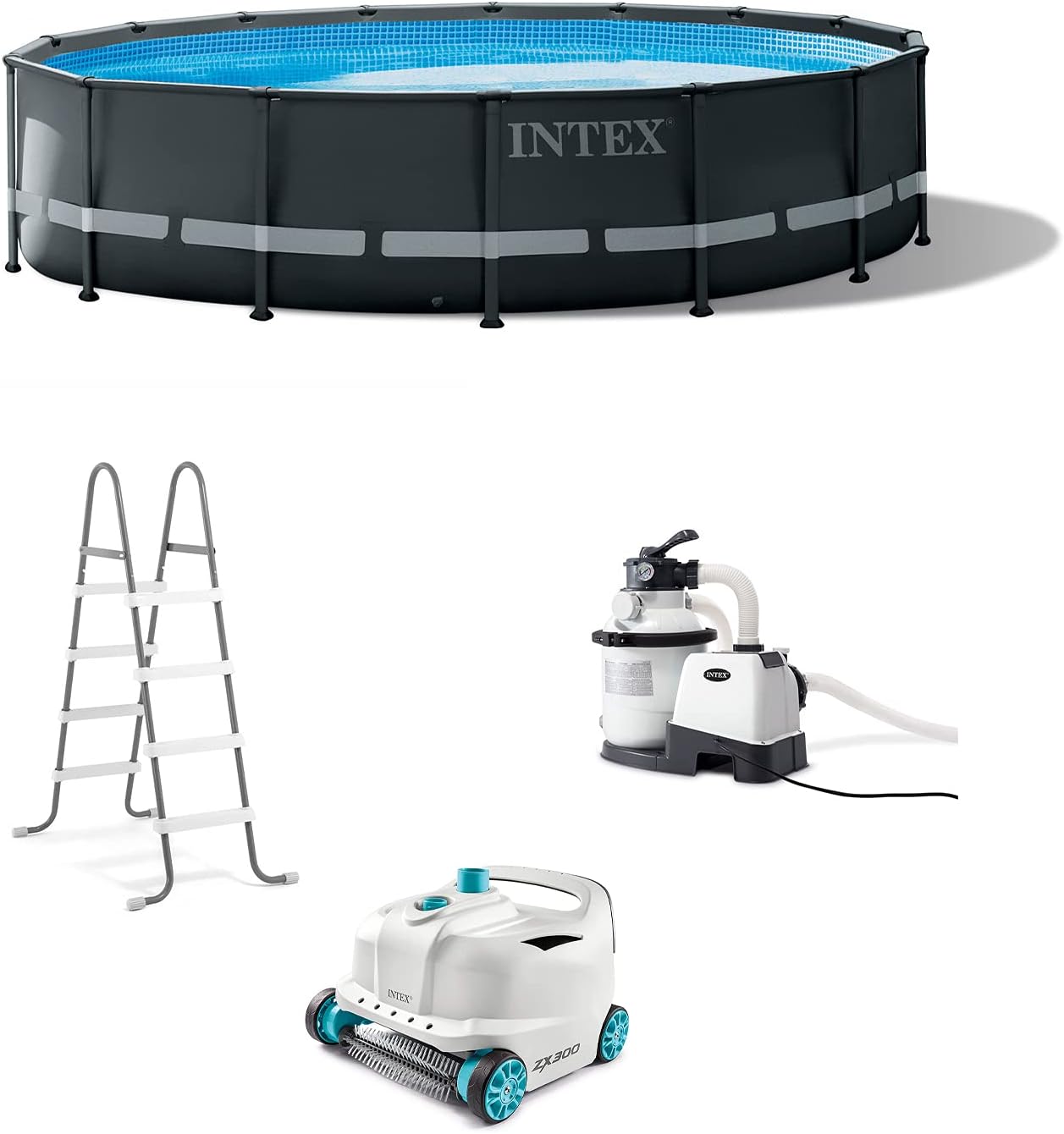 Amazon.com: INTEX 26329EH Ultra XTR Deluxe Above Ground Swimming Pool ...