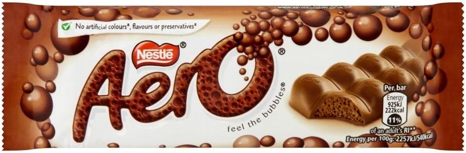 Amazon.com : Lot of 10 Nestle Aero Milk Chocolate Bubbles Bars Natural ...