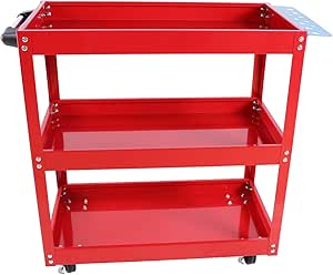 Amazon.com: 3 Tier Rolling Tool Cart, Tool Cart on Wheels, Mechanic Tool Cart on Wheels, Heavy ...