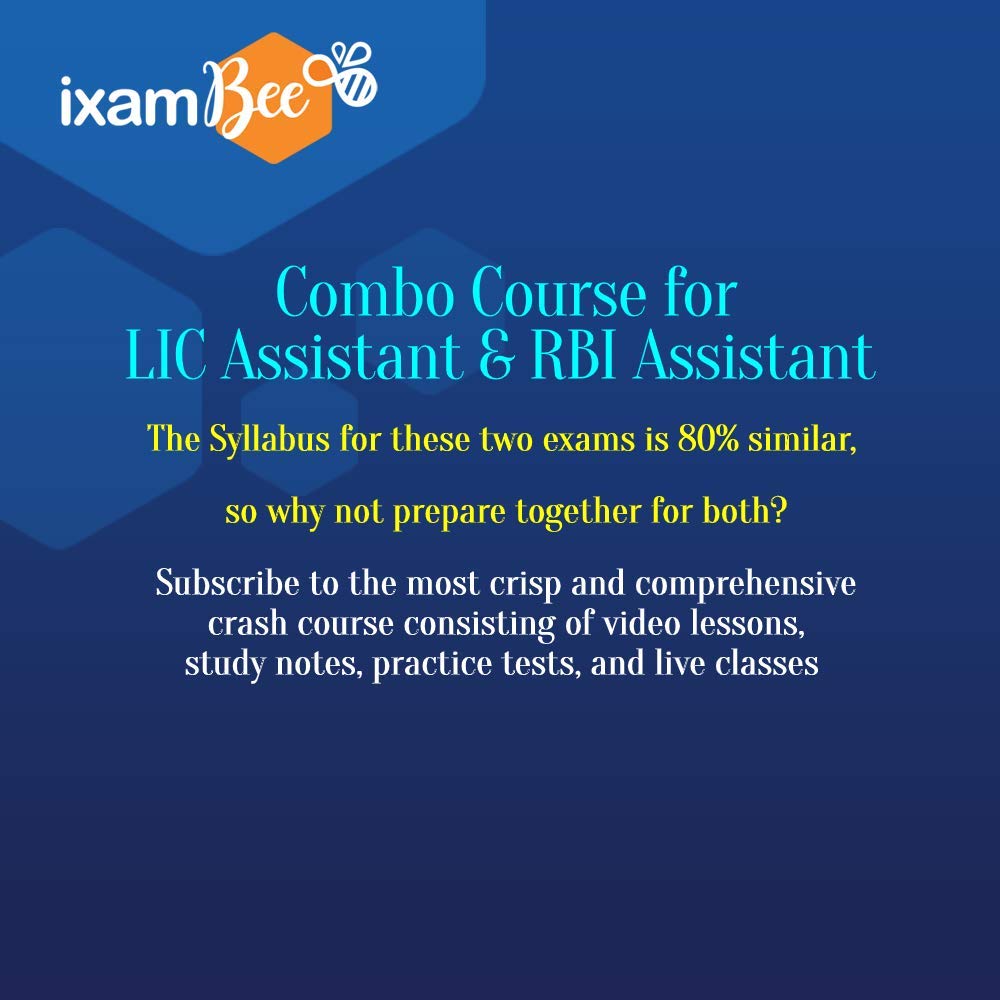ixamBee 2-in-1 Online Preparation Course for LIC Assistant & RBI ...