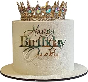 Amazon.com: Happy Queen Cake Topper,Acrylic Queen Birthday Cake ...
