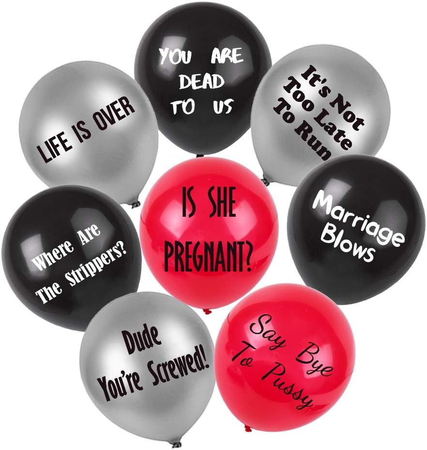 Amazon.com: BroSash Funny Bachelor Party Balloons | Pack of 16 ...