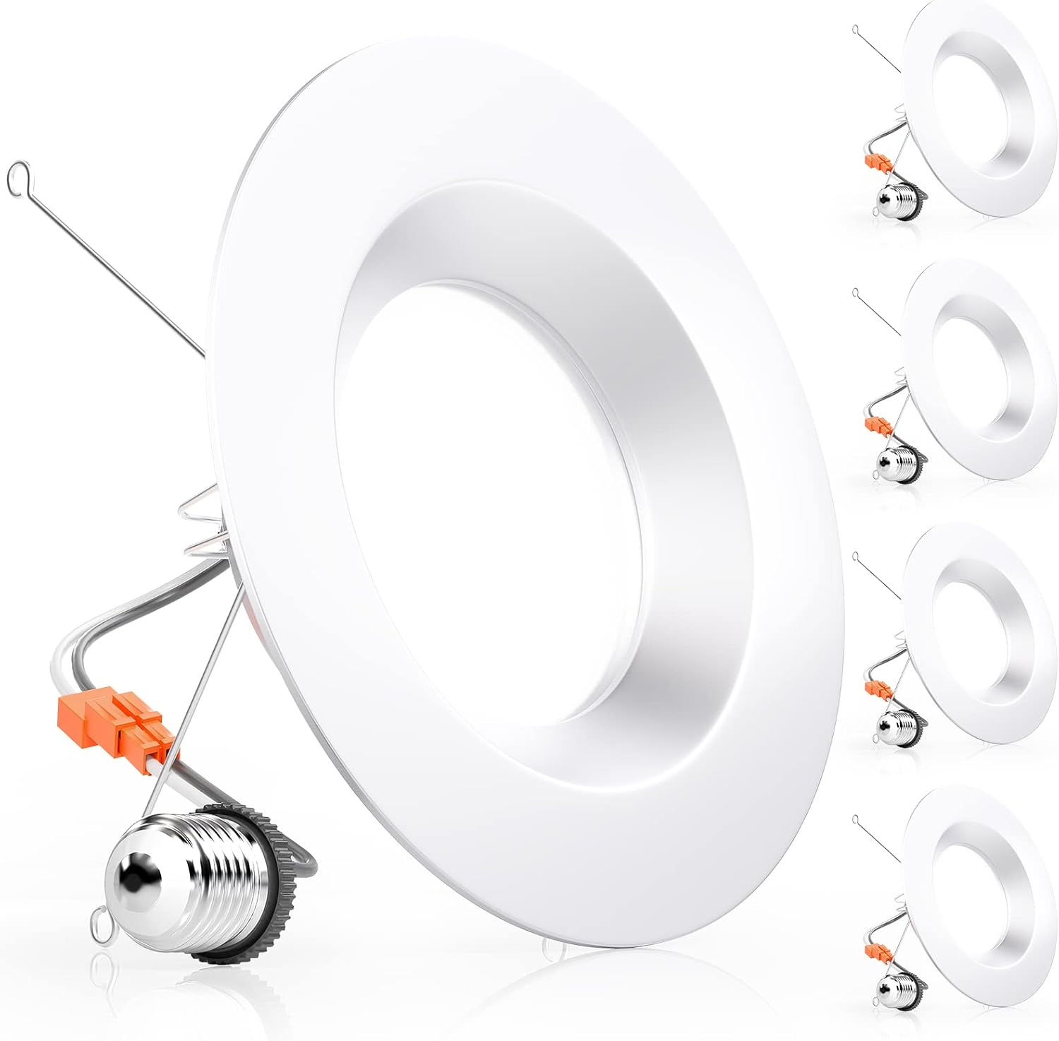 Ensenior 4 Pack 5/6 Inch LED Can Lights Retrofit Recessed Lighting ...