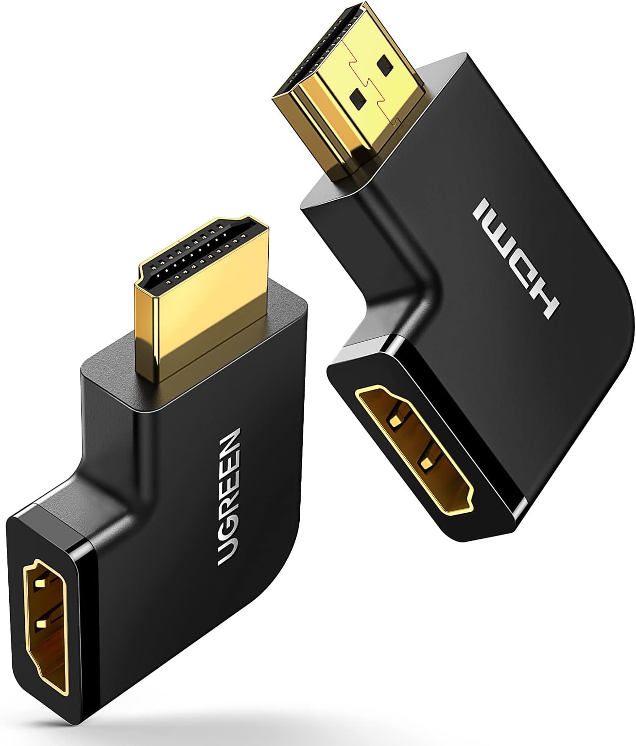 VCE Adaptateur HDMI 90 et 270 degrés, connecteur HDMI mâle vers femelle ...