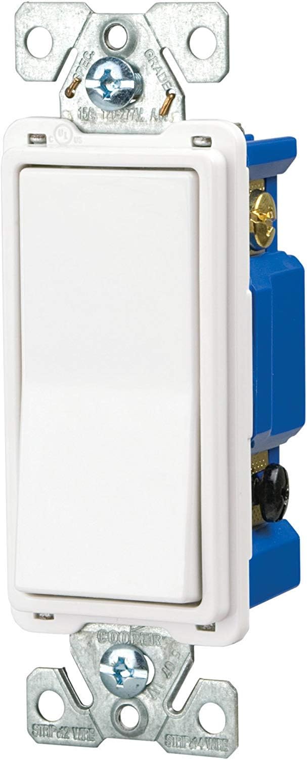 Eaton Wiring 7504W-BOX 4 Way Light Decorator Rocker Switch, White ...