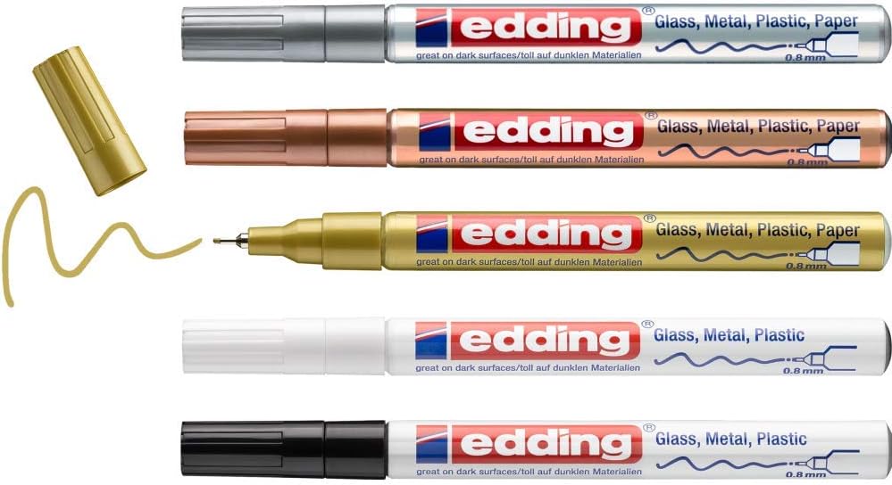 edding 780 Lackmarker - silber - 1 Stift - Rundspitze 0,8 mm ...