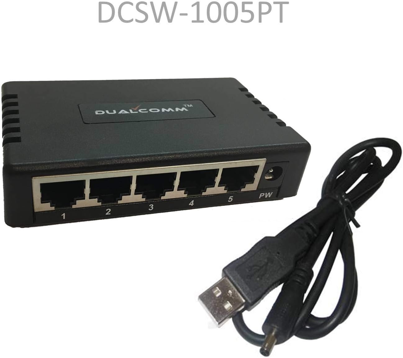 Dualcomm DCSW-1005PT USB Powered 10/100 Fast Ethernet Network TAP ...