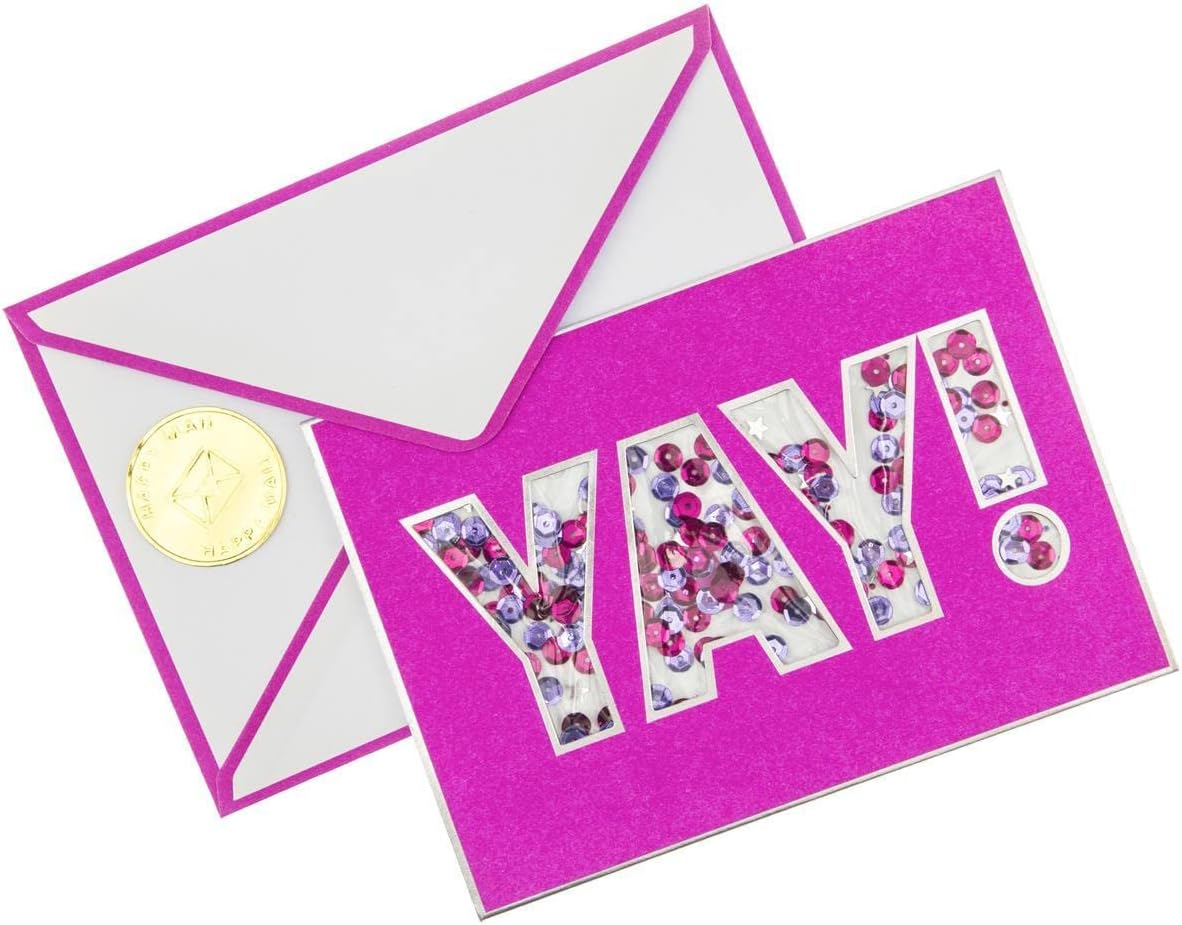 Amazon.com : Graphique Yay Congrats Handmade Shaker Card | Graduation ...