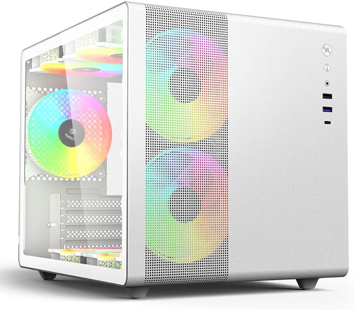 Amazon.com: V300 Micro ATX/ITX Computer Case with Tempered Glass ...