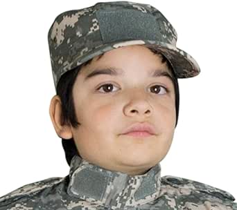 Amazon.com: Kids Cadet Military Adjustable Cap - Army Camo Flattop Hat ...