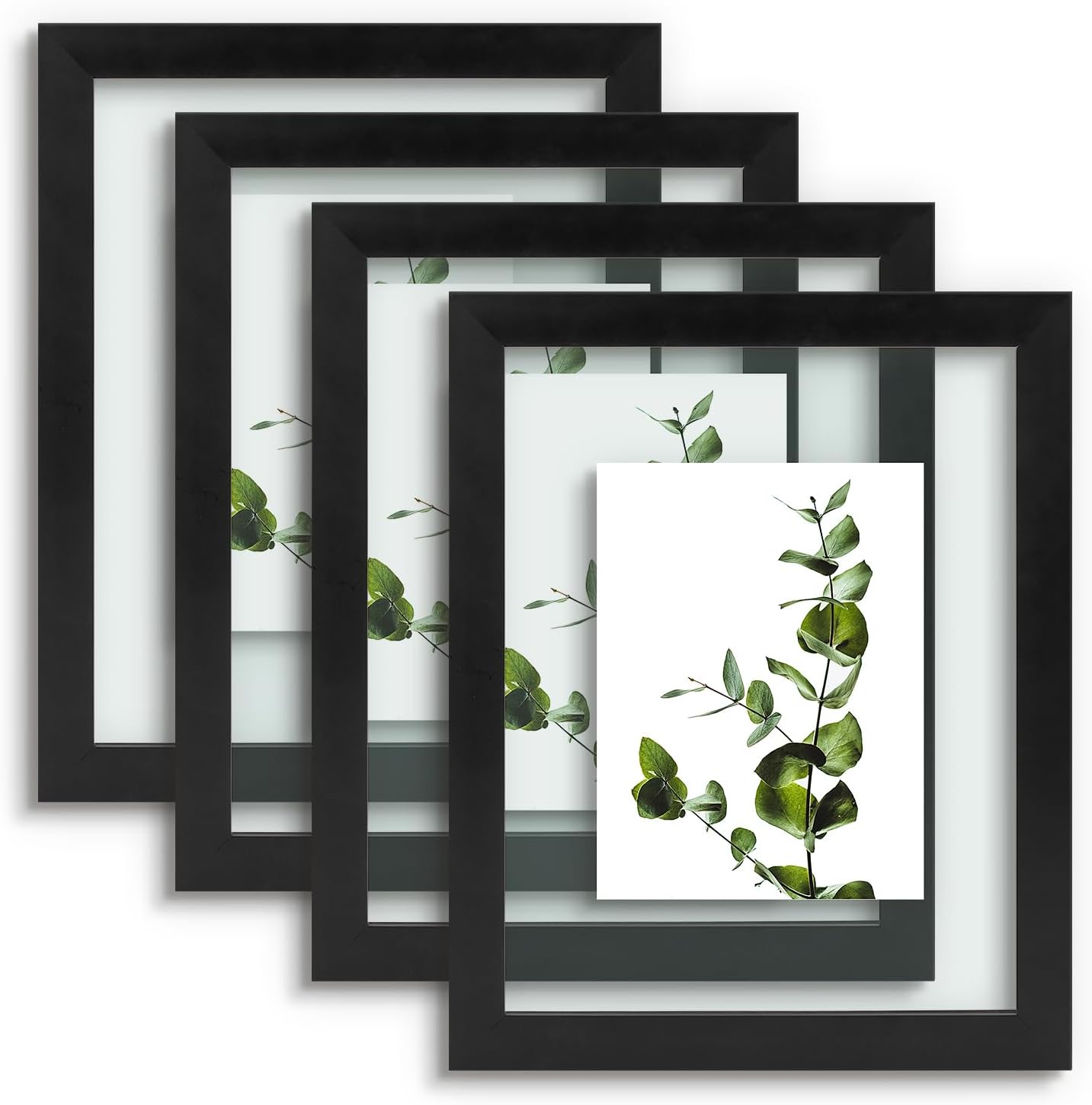 Amazon.com - Golden State Art, 11X14 Floating Picture Frame, Black Wood ...