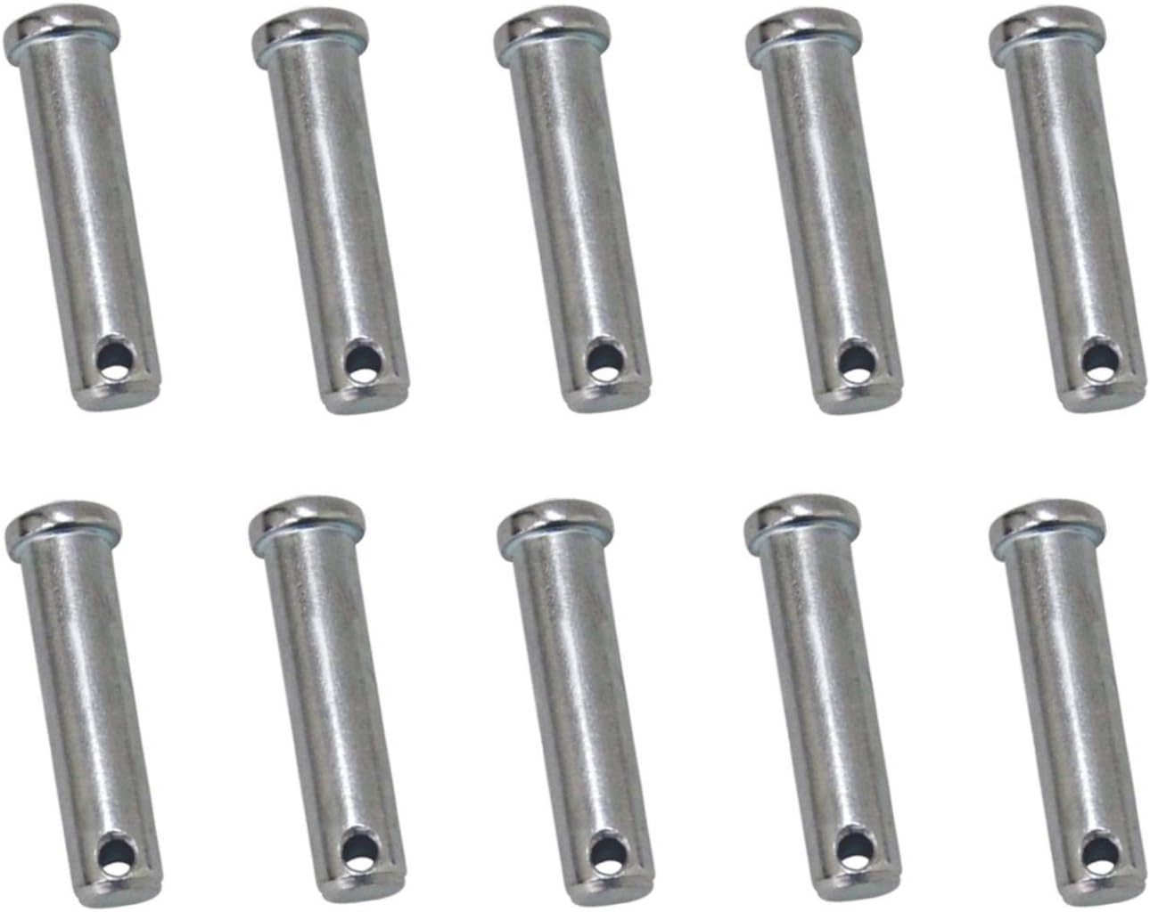 10 Clevis Pins Securing Fasteners for R Clips Split Pins - Dia: 8mm L ...