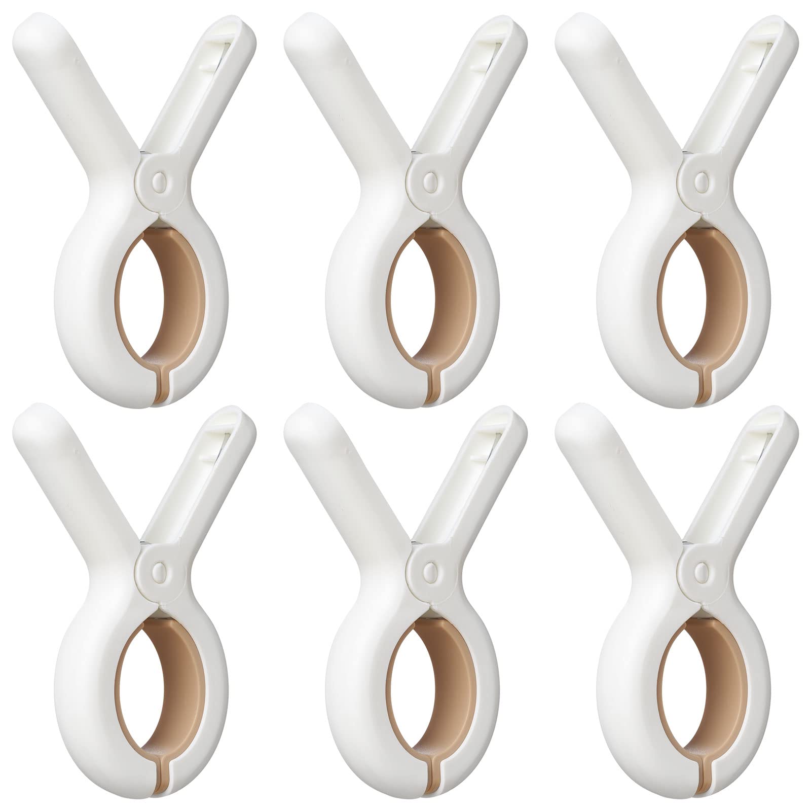 Amazon.com: 6 Pack Plastic Clothes Pins with Strong Anti-Rust Springs ...