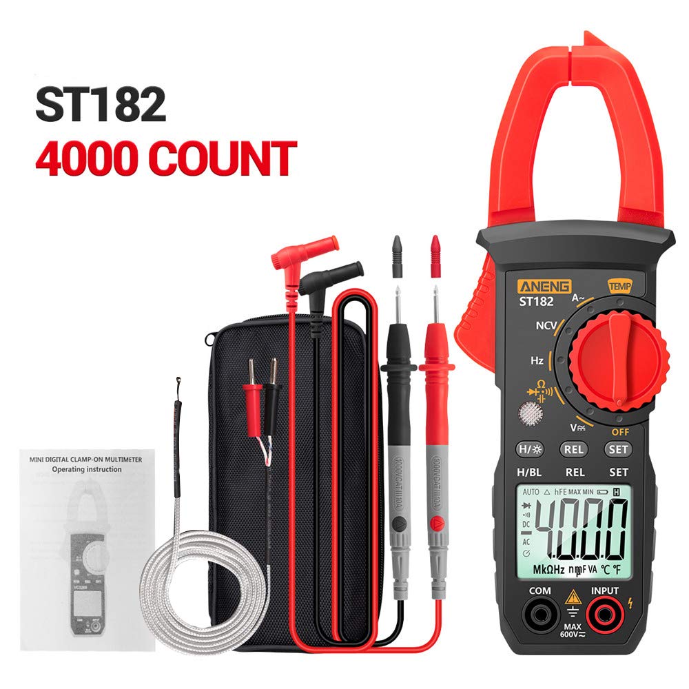 ST182 pro 4000 Counts Digital AC Current Clamp Meter 400A Automatic ...