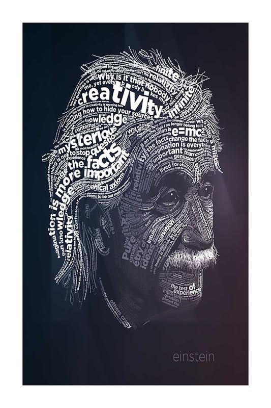 HK PRINTS Albert Einstein Motivational Quotes Wall Poster for Room ...
