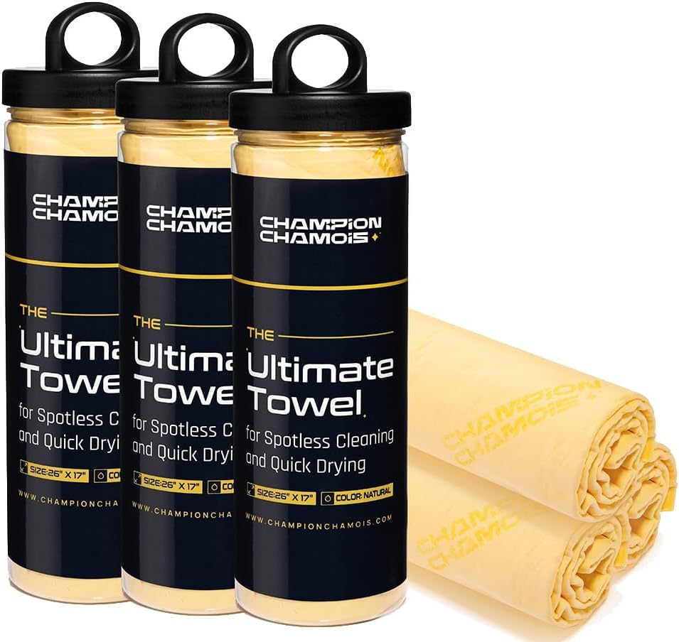 Amazon.com: Chamois Cloth for Car 2 Pack Shammy Towel 24'' x 16'' (2.58 ...