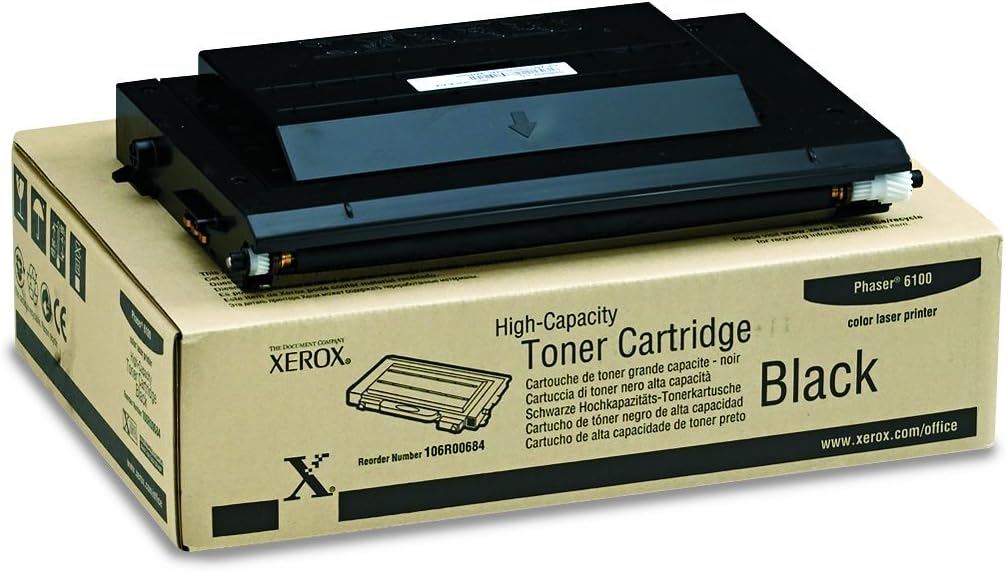 Xerox Phaser 6100 6100N laser toner cartridge black high capacity ...