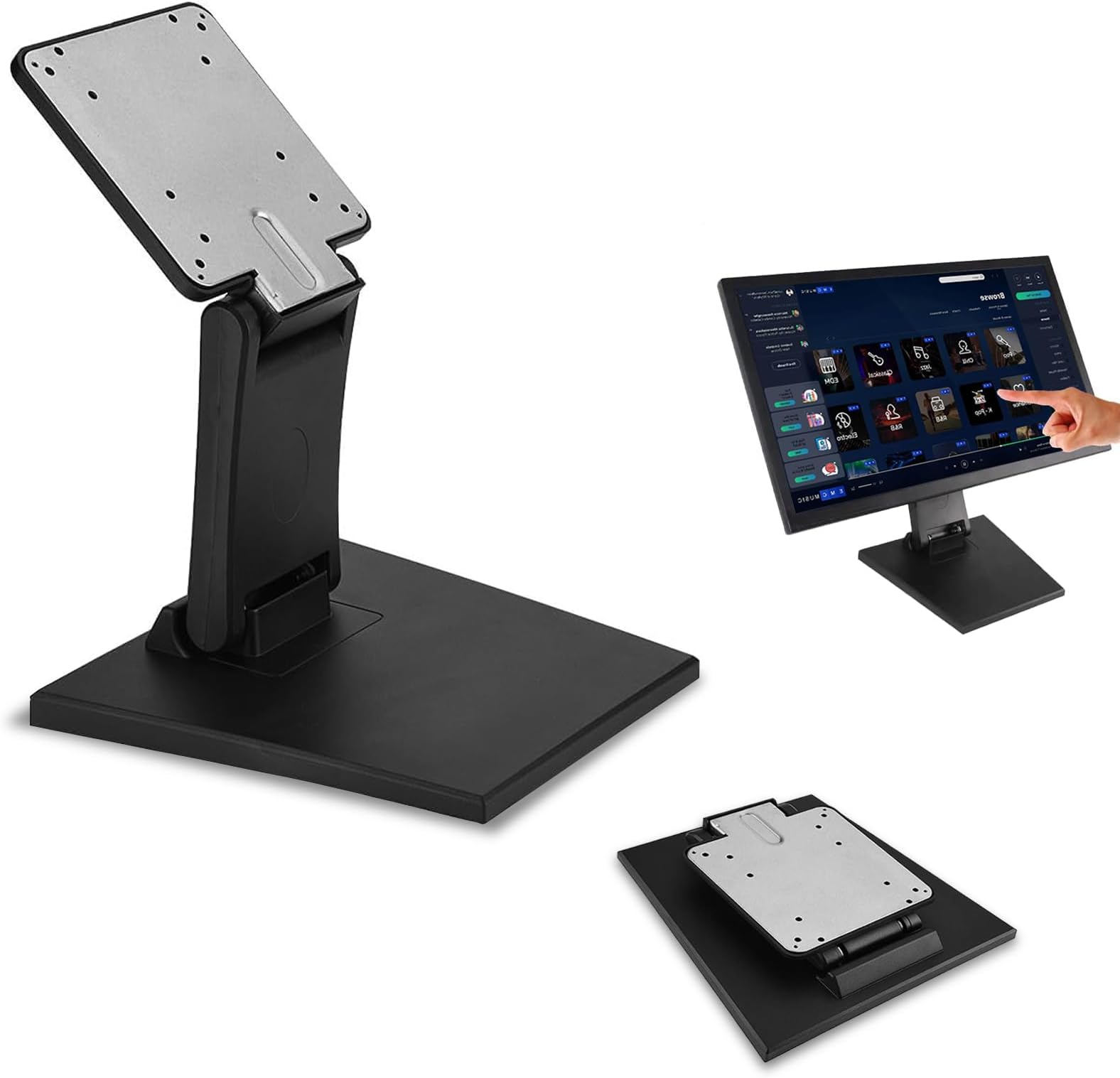 Amazon.com: Lay Flat Monitor Stand,Adjustable LCD TV Stand Folding ...