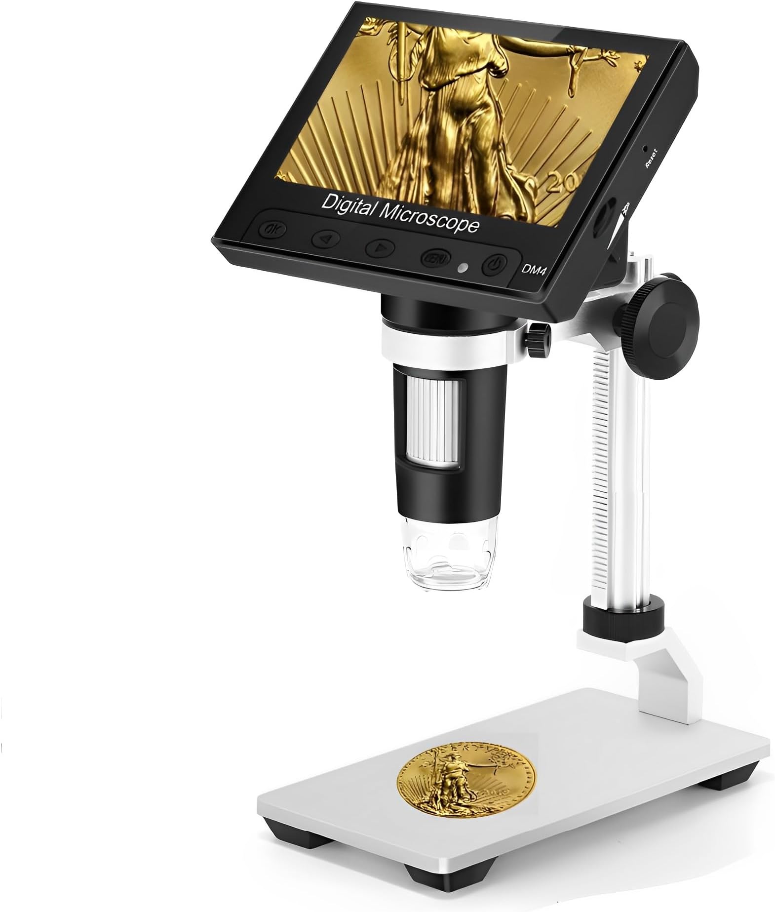 Ninyoon DM4 Digital Microscope with 4.3inch LCD Screen, 50-1000X Coin ...