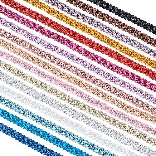PH PandaHall 16 Colors Gimp Braid Trim 32m Embroidery Braided Lace Trim ...