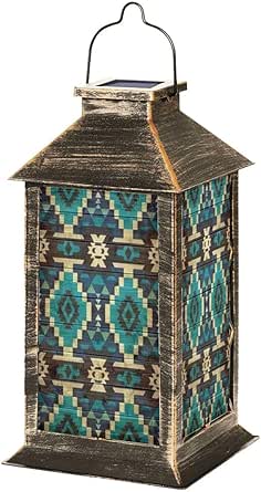 Amazon.com: Solar Lantern Native American Southwest Tribal Outdoor ...