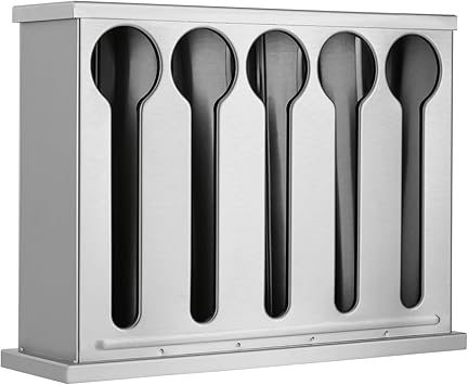 Amazon.com - RABEEXP Utensil Dispenser 5 Station Compartment Stainless ...