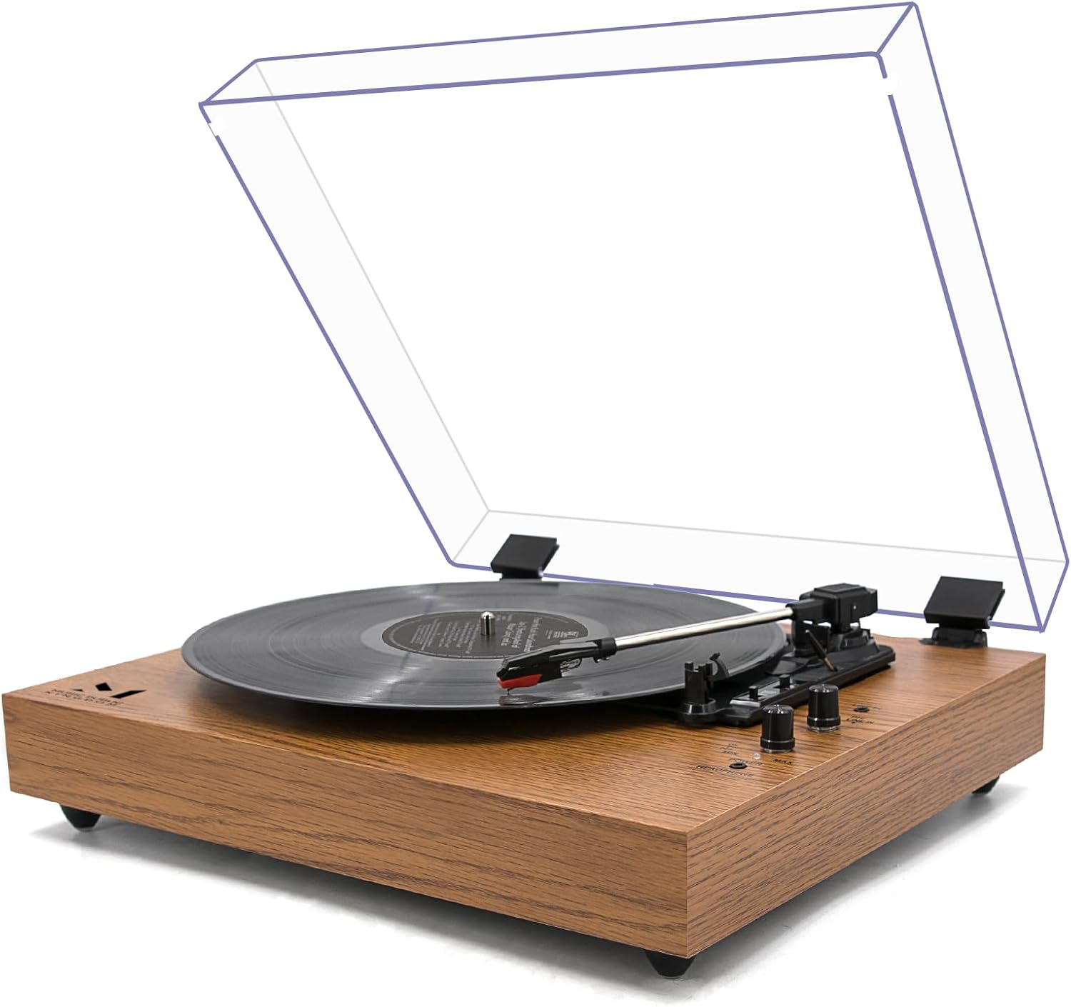 Vintage Style 3 Speeds Wireless Input Record Player, Built-in Dual ...