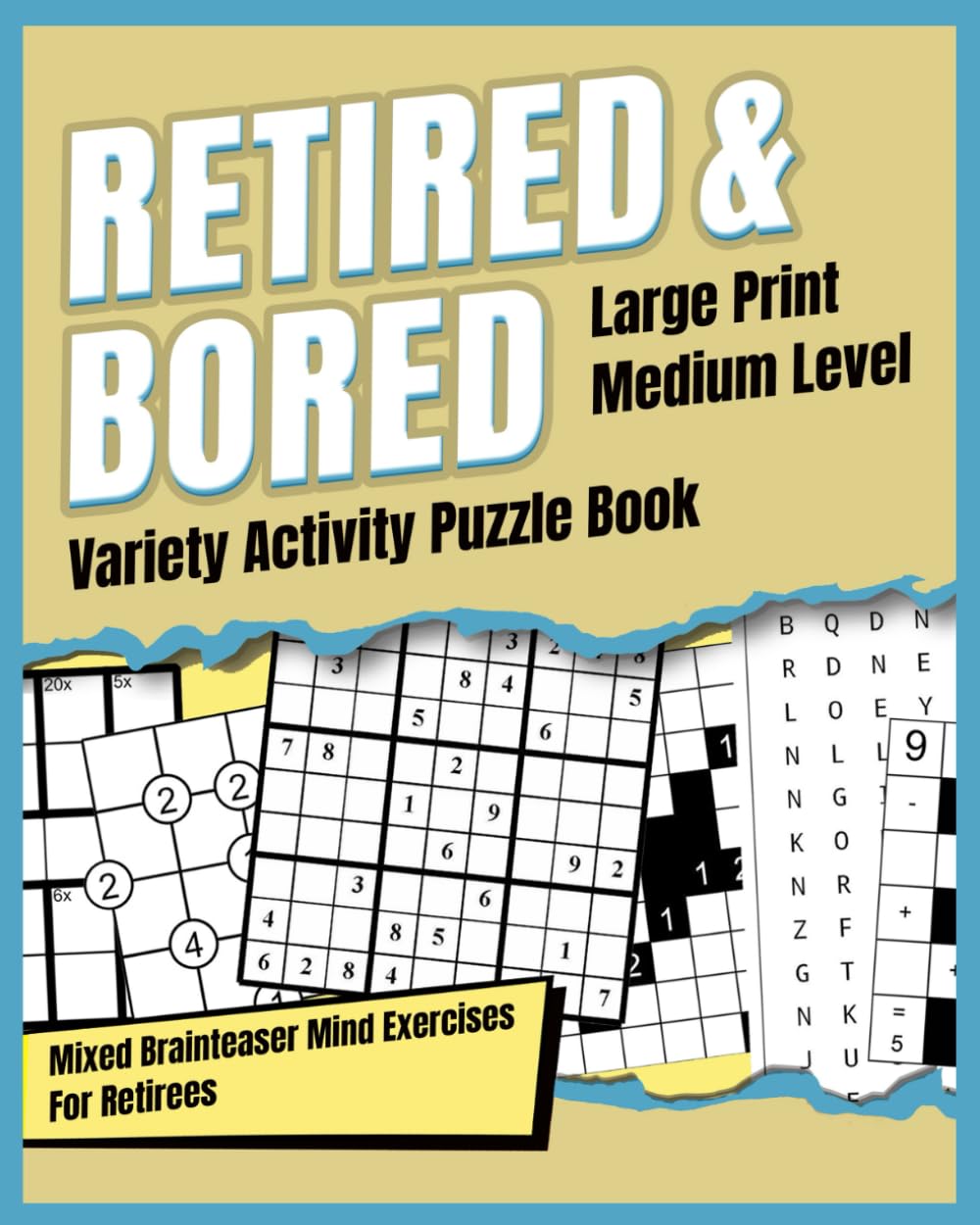 Amazon.com: Retired & Bored: Variety Activity Puzzle Book for Retirees ...