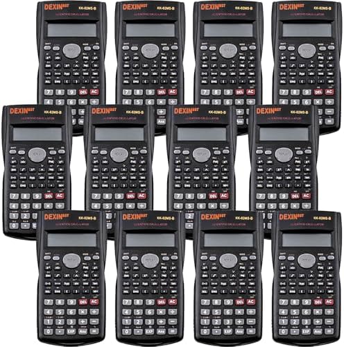 Amazon.com : Tdfronien 12 Packs Scientific Calculator Bulk, 2-Line ...
