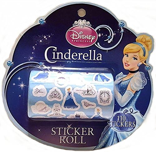 Amazon.com: Disney Princess Cinderella 110 Stickers - Party Favors ...